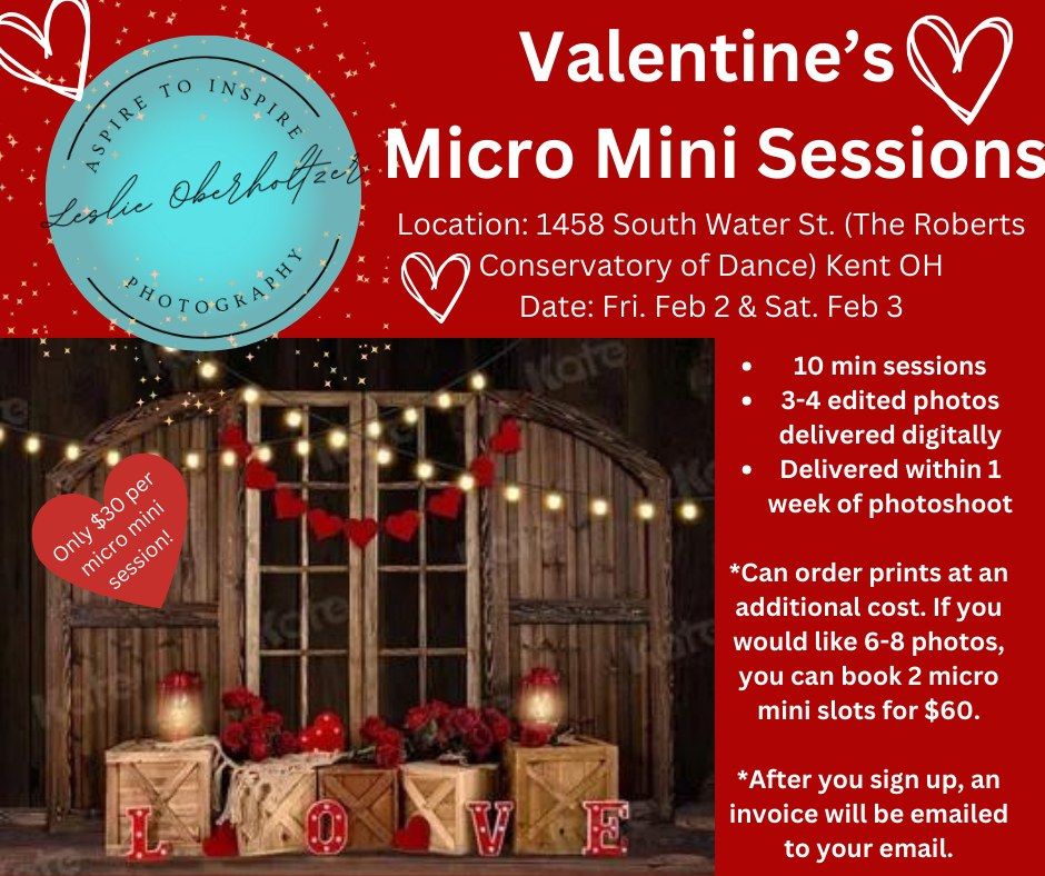 Valentines Micro Mini Sessions, The Roberts Conservatory of Dance, Kent ...