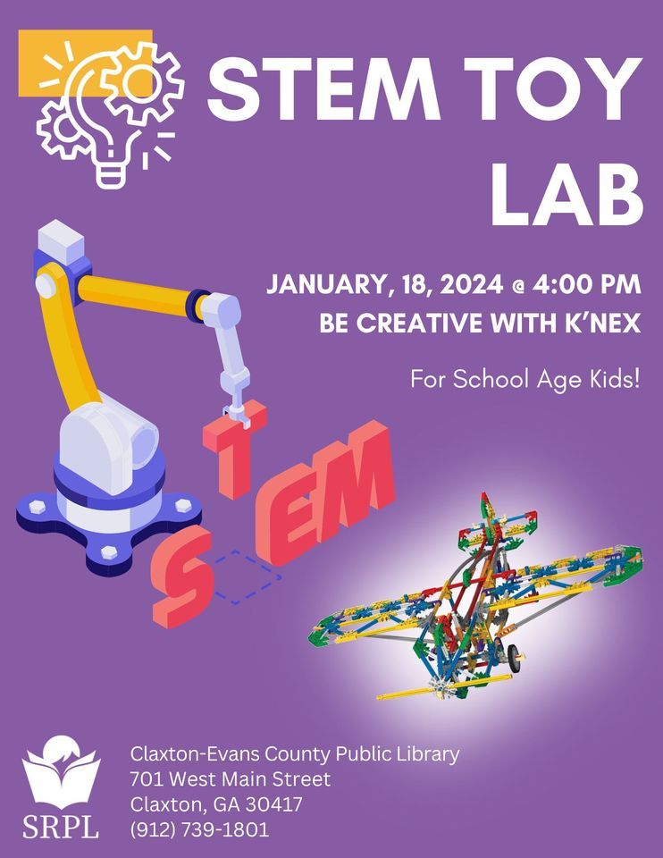 STEM Toy Lab, Evans County Public Library, 18 January 2024 | AllEvents.in