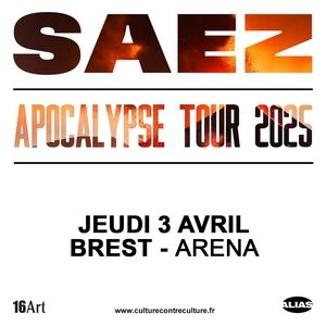 SAEZ @ Brest Arena in Brest, Brest Arena, 3 April to 4 April | AllEvents