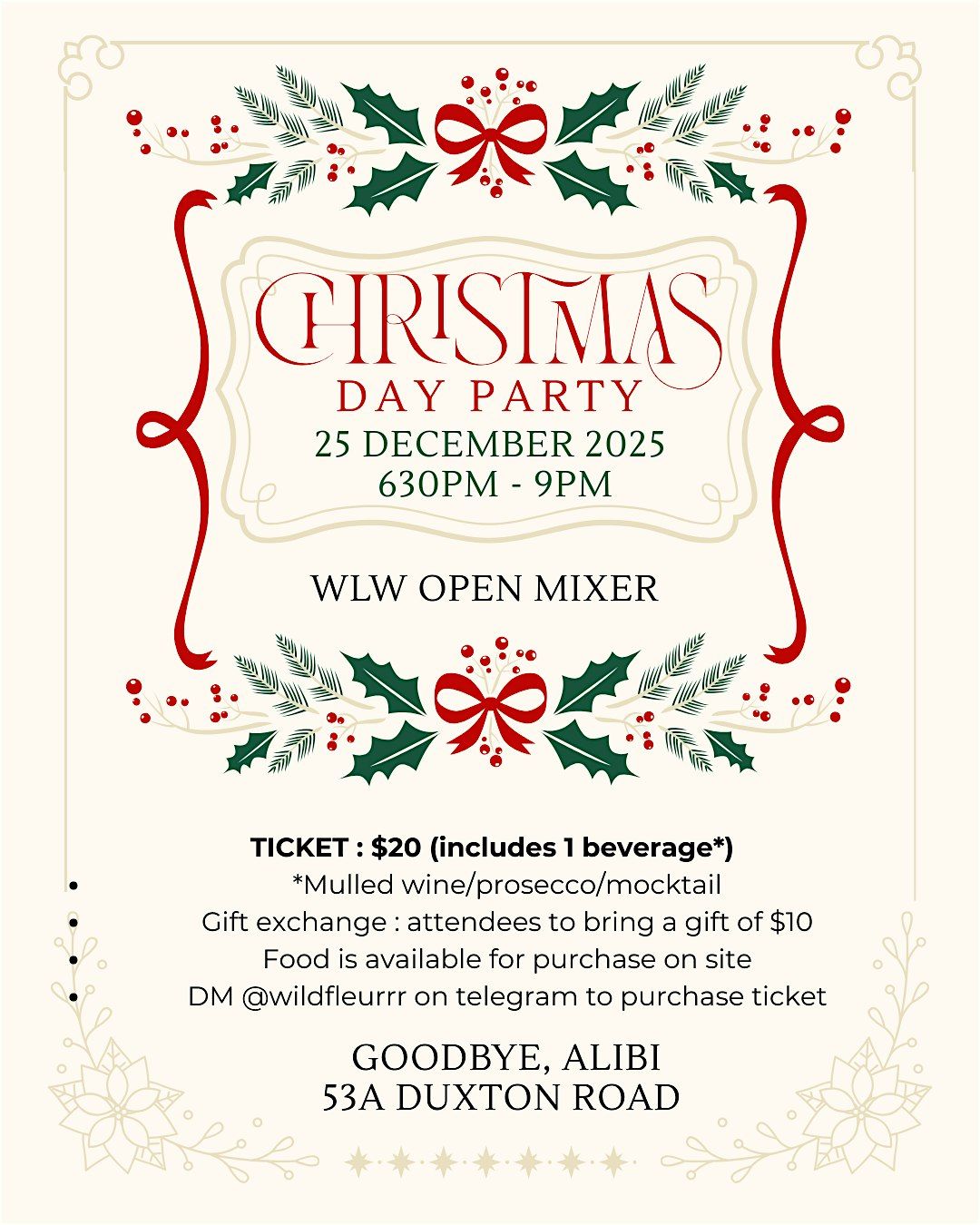 WLW Christmas Day Mixer, Goodbye, Alibi, Singapore, 25 December 2025 ...