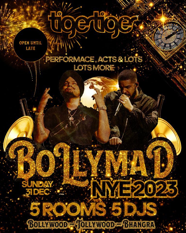 NYE 2023 - BOLLYMAD, Tiger Tiger London, 31 December to 1 January | AllEvents