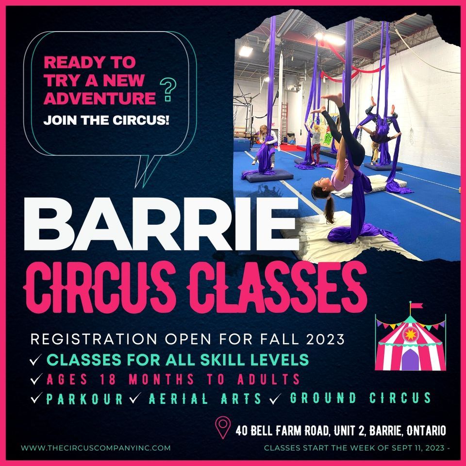FALL CIRCUS AND PARKOUR PROGRAMS - BARRIE, Barrie Circus School ...