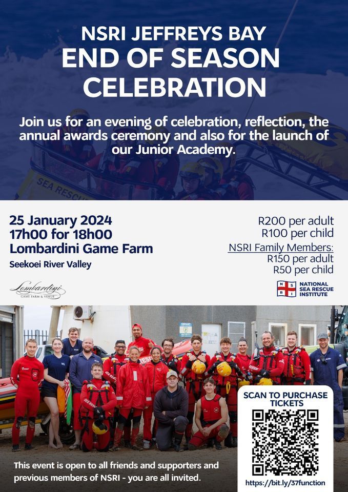 NSRI Jeffreys Bay End of Season Celebration, Lombardini Game Farm ...