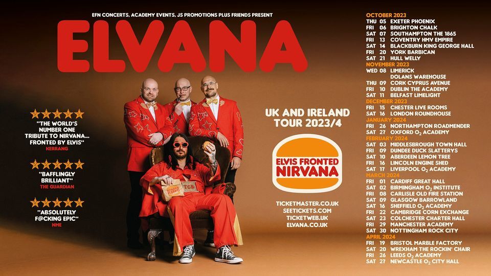 Elvana: Elvis Fronted Nirvana - Glasgow - Barrowland Ballroom ...