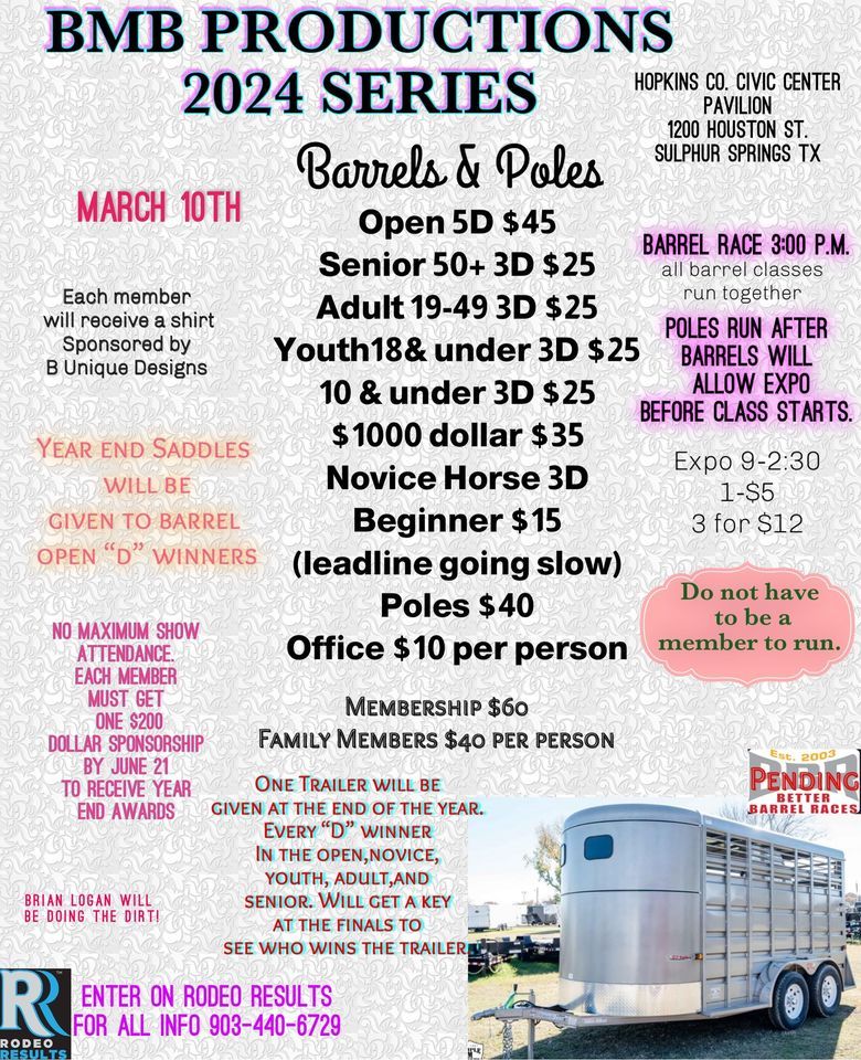 Race # 2 BMB PRODUCTIONS 2024 SERIES, Hopkins County Regional Civic ...