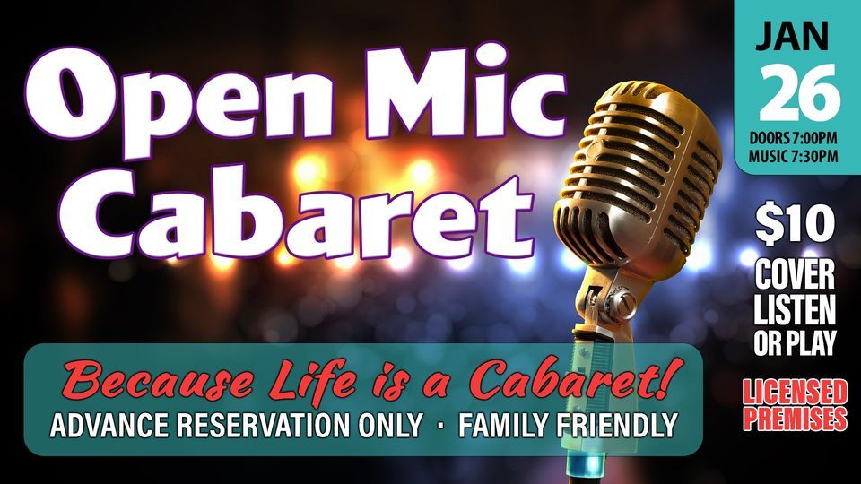 Open Mic Cabaret: Jan 26th, Brentwood Bay Village Empourium, January 26 ...