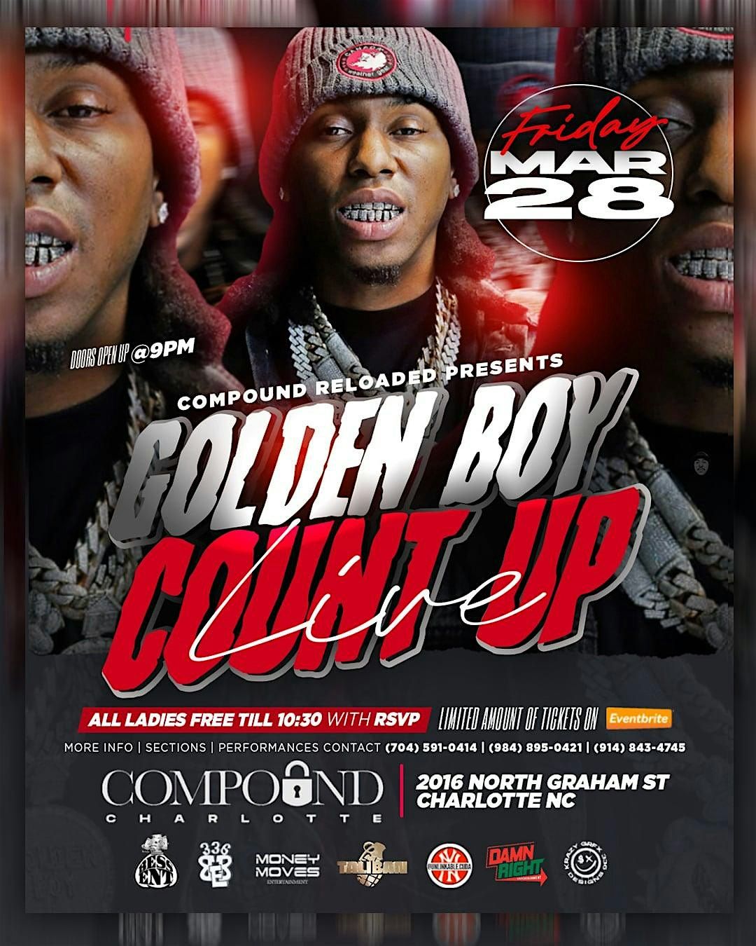 Golden boy count up invades compound!, 2016 N Graham St, Charlotte, 28 ...