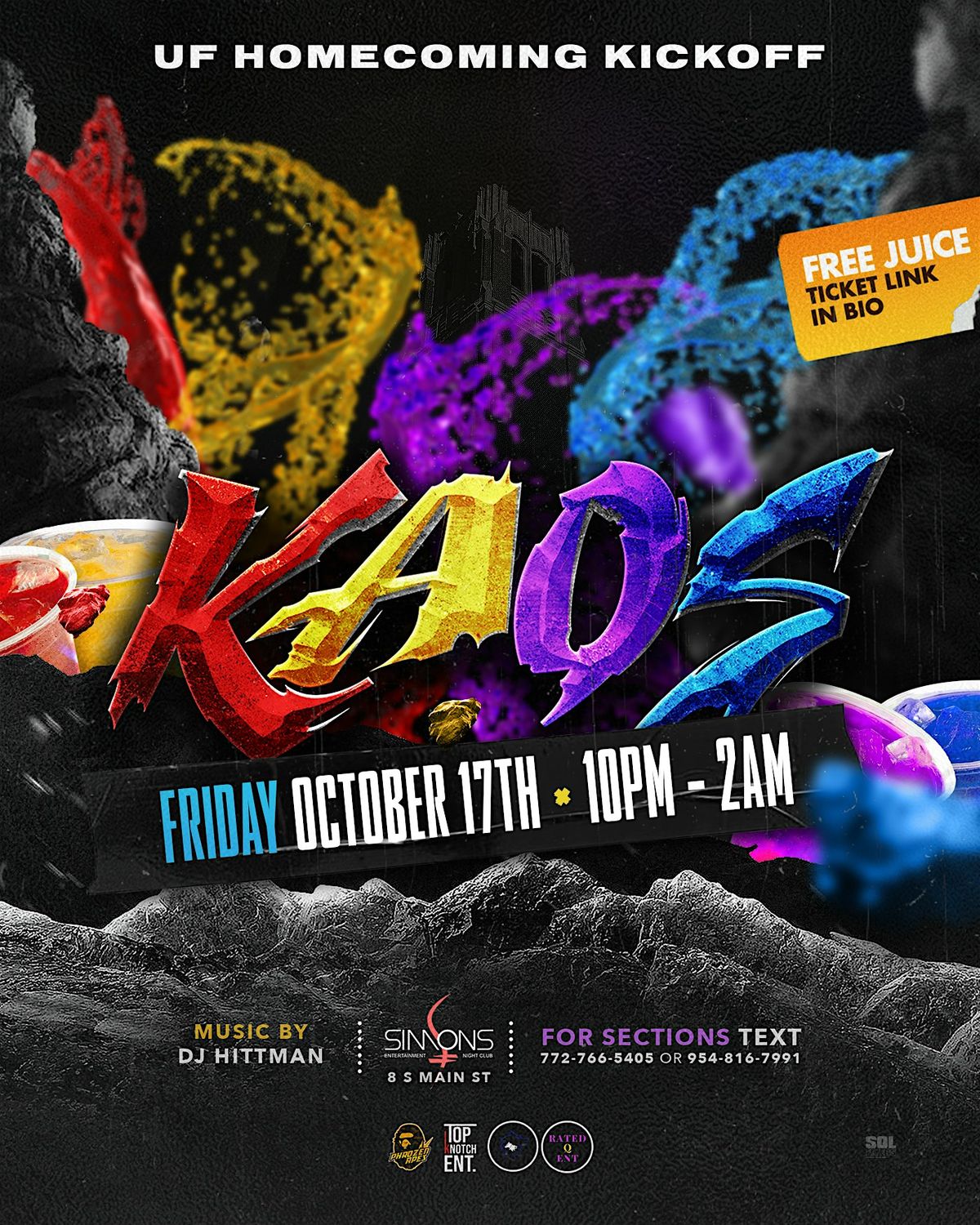 KAOS… UF HOMECOMING KICKOFF PARTY, SIMONS NIGHT CLUB, GAINESVILLE, 17 ...