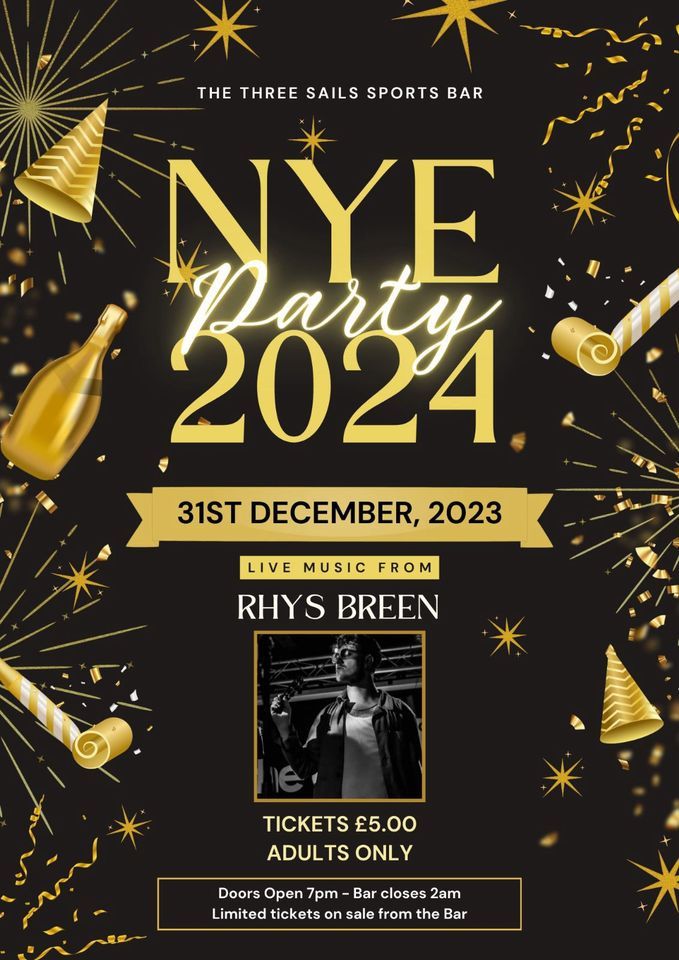 NYE Party - Over 18s Only, The Three Sails Sports Bar, North Shields ...