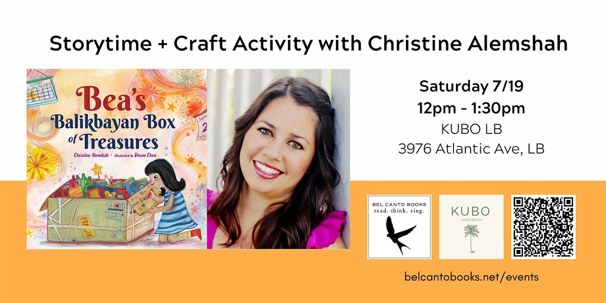 Storytime & Craft Activity with Christine Alemshah, KUBO LB, Long Beach ...
