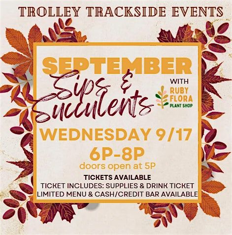 September Sips & Succulents, Trolley Stop Inn, Bethel Park, 17 ...