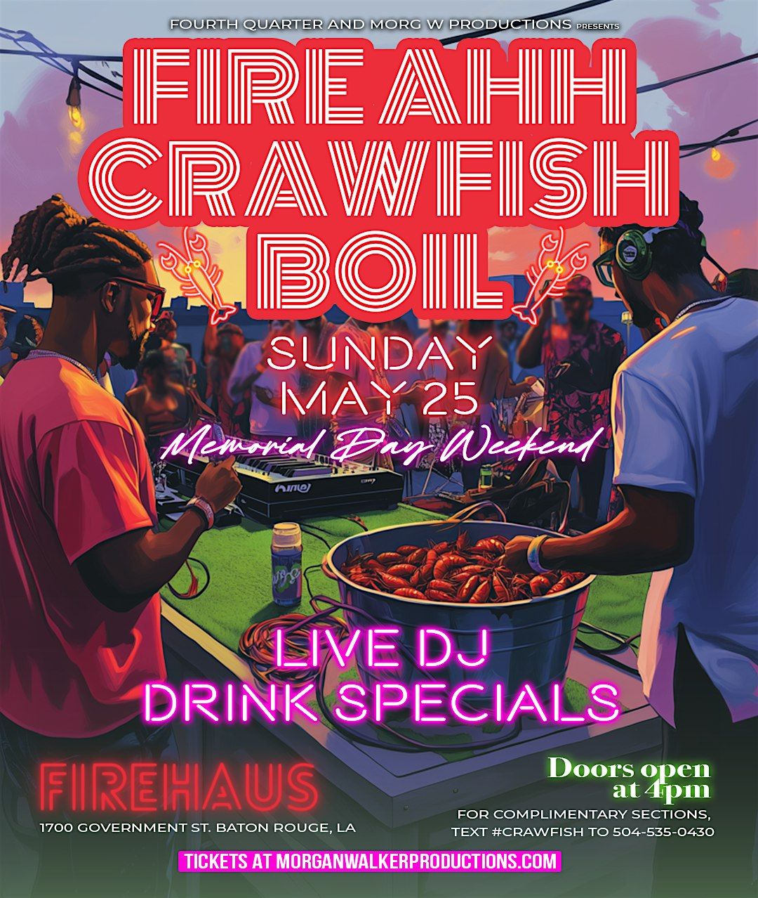 FIRE AHH CRAWFISH BOIL, Firehaus, Baton Rouge, 16 May 2025 | AllEvents