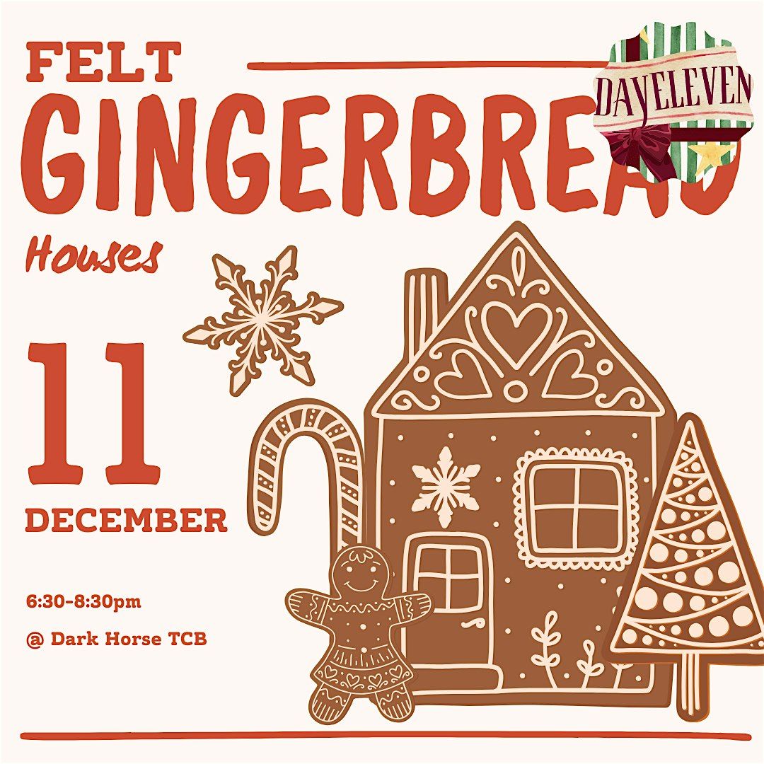 Felt Gingerbread Houses, Dark Horse Tattoo, Coffee & Barber Co., Austin ...
