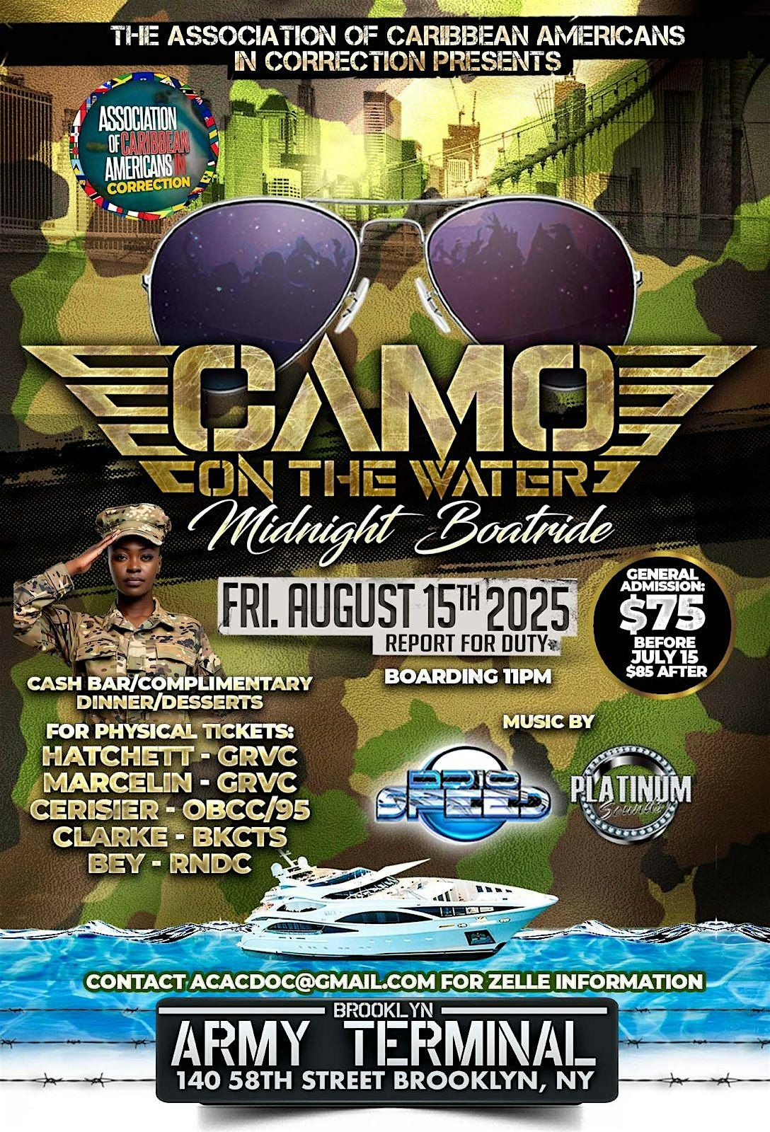 Camo on the Water, Brooklyn Army Terminal, 15 August 2025 | AllEvents