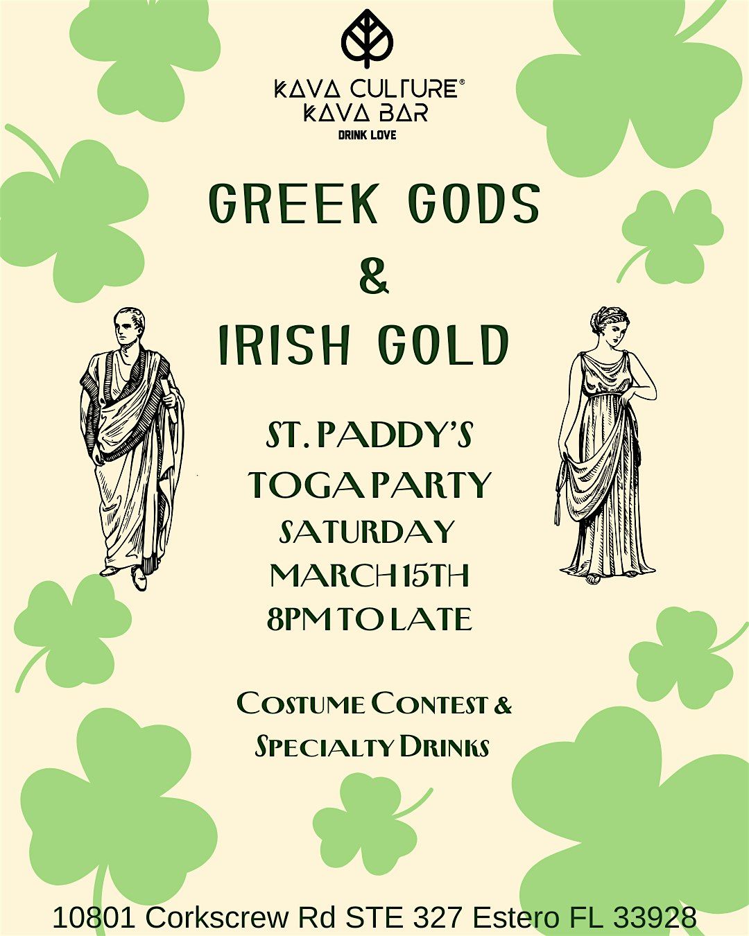 Greek Gods & Irish Gold, Kava Culture Kava Bar, Corkscrew Road, Estero ...