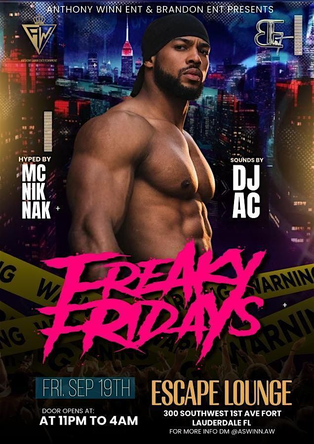 Freaky Friday, Escape Lounge, Fort Lauderdale, 19 September to 20 ...