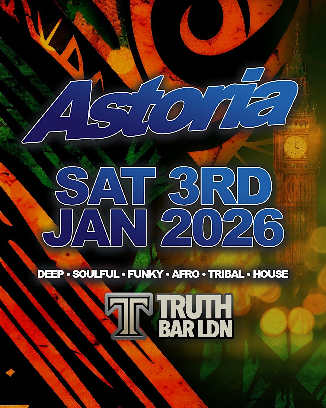 Astoria x Truth Bar, Truth Bar LDN (Croydon), 3 January to 4 January ...