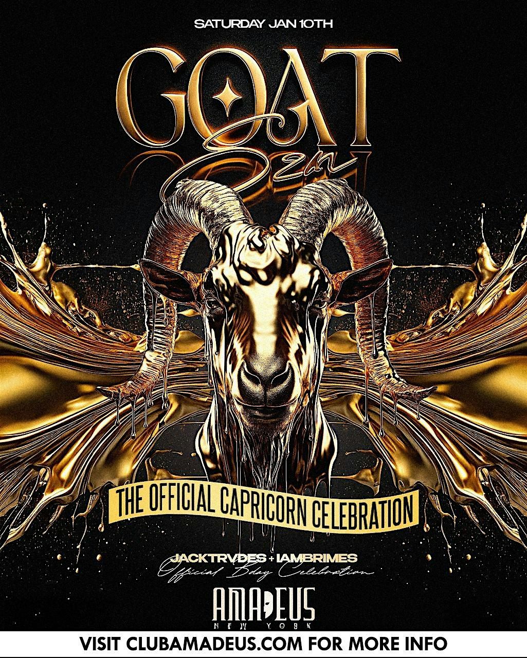 Saturday January 10th 2026: The Goat Season at Amadeus Nightclub ...