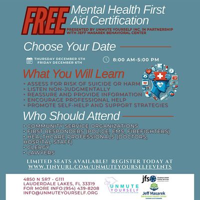 Mental Health First Aid Training - Thursday Session, The Born On ...