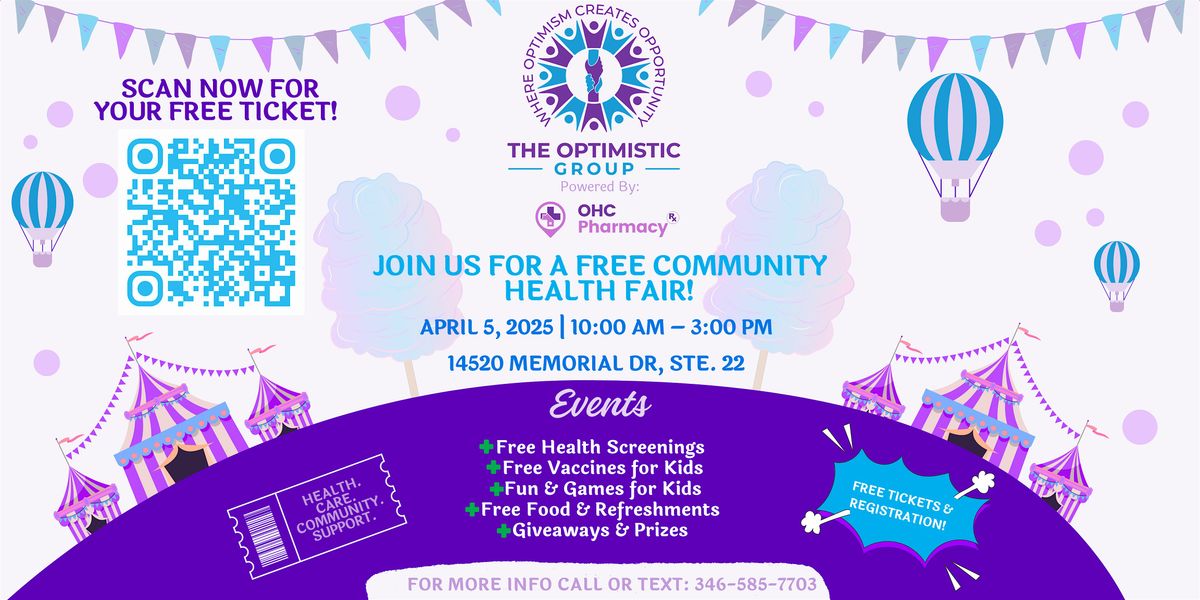 Attend THE OPTIMISTIC GROUP HEALTH FAIR 2025 (Rescheduled) in Houston ...