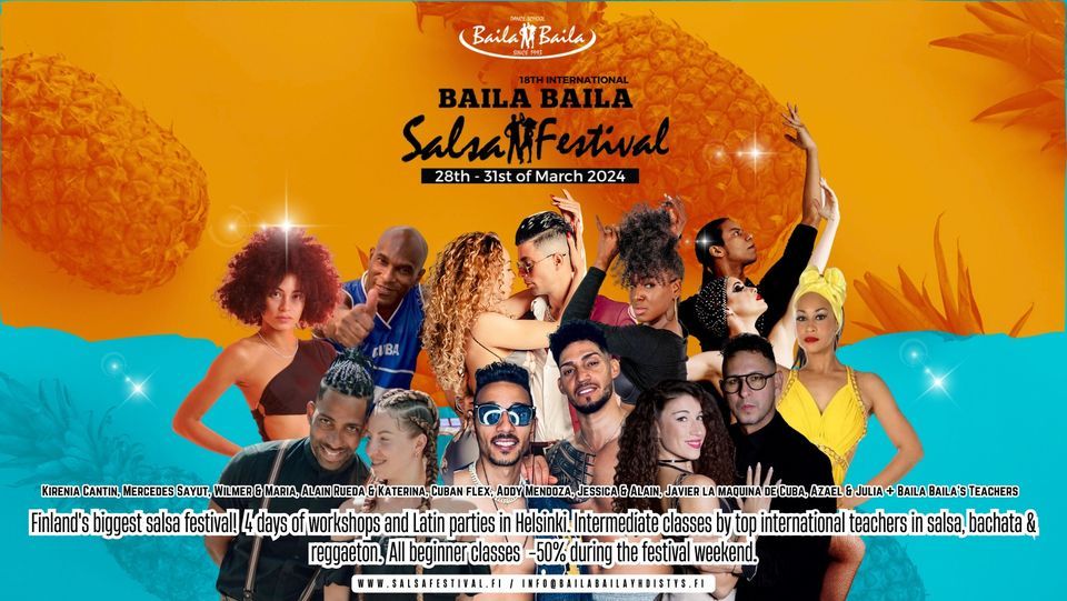 Baila Baila Salsa Festival 2024, Helsinki Keskusta, 28 March to 31 March | AllEvents