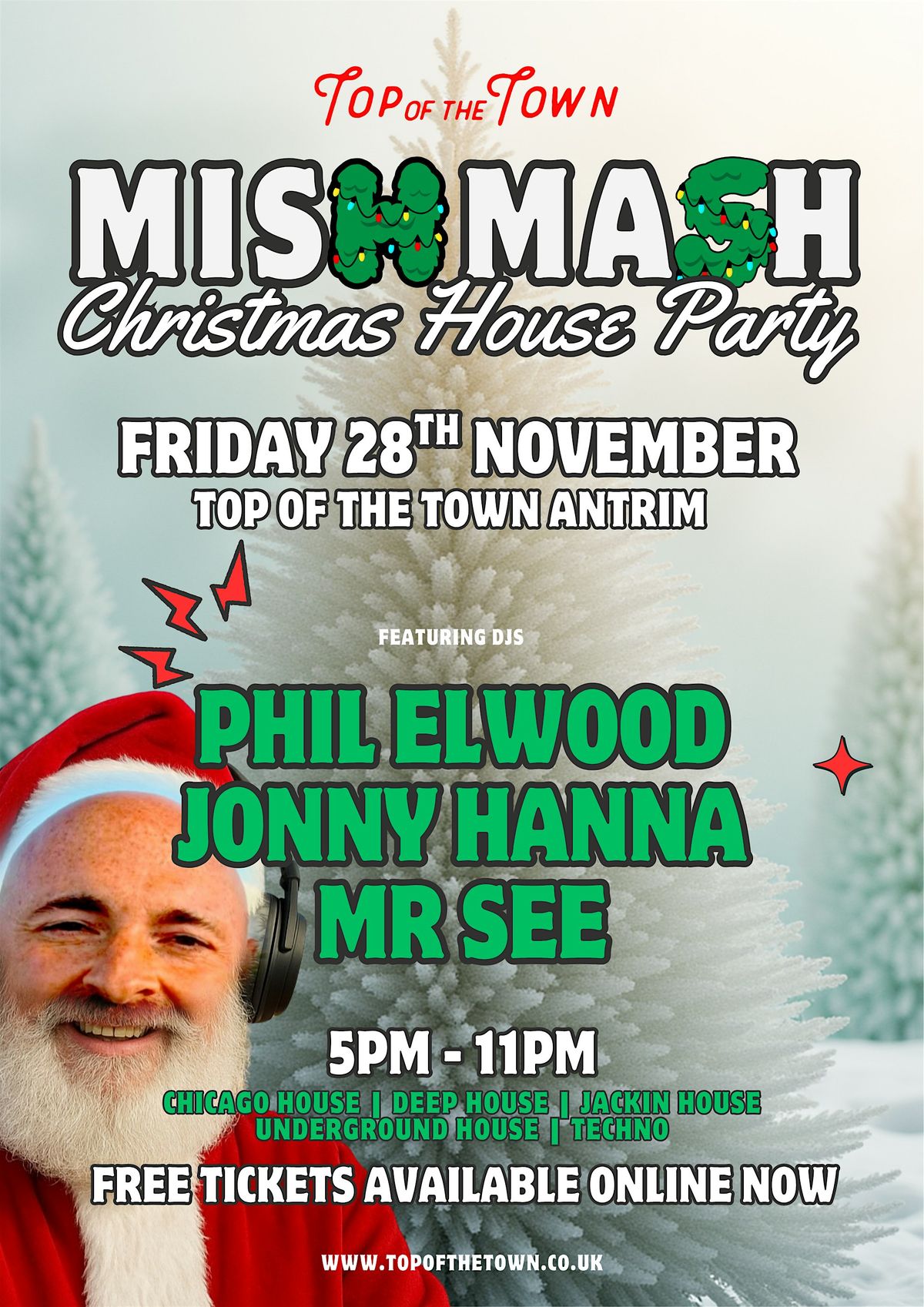 MISH MASH - Christmas house party, Top Of The Town, Antrim, 28 November ...
