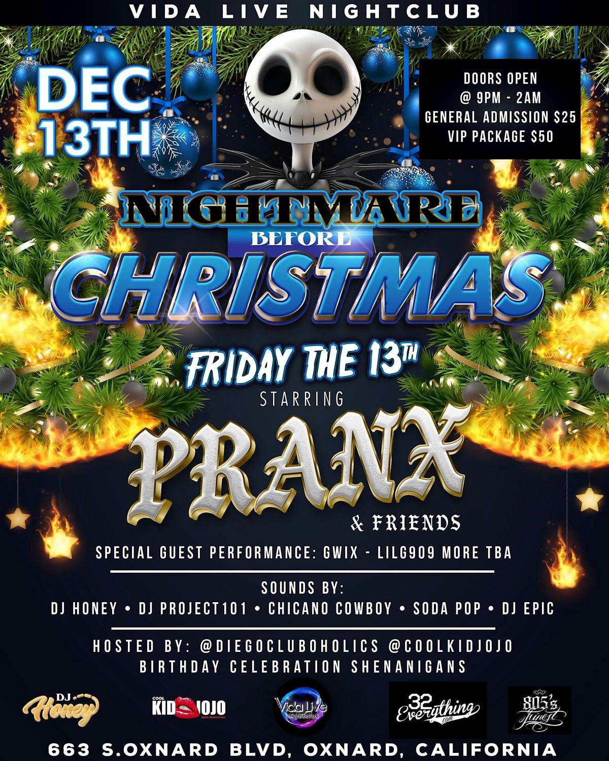 Friday The 13th - Nightmare Before Christmas, VidaLive!, Oxnard, 13 ...