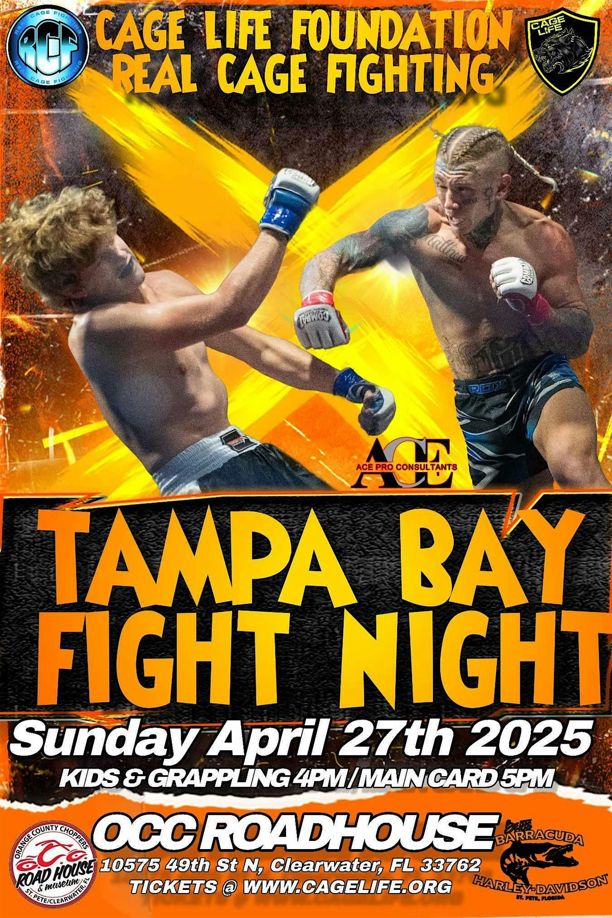 TAMPA BAY FIGHT NIGHT - OCC - APRIL 27th 2025, OCC Road House & Museum ...