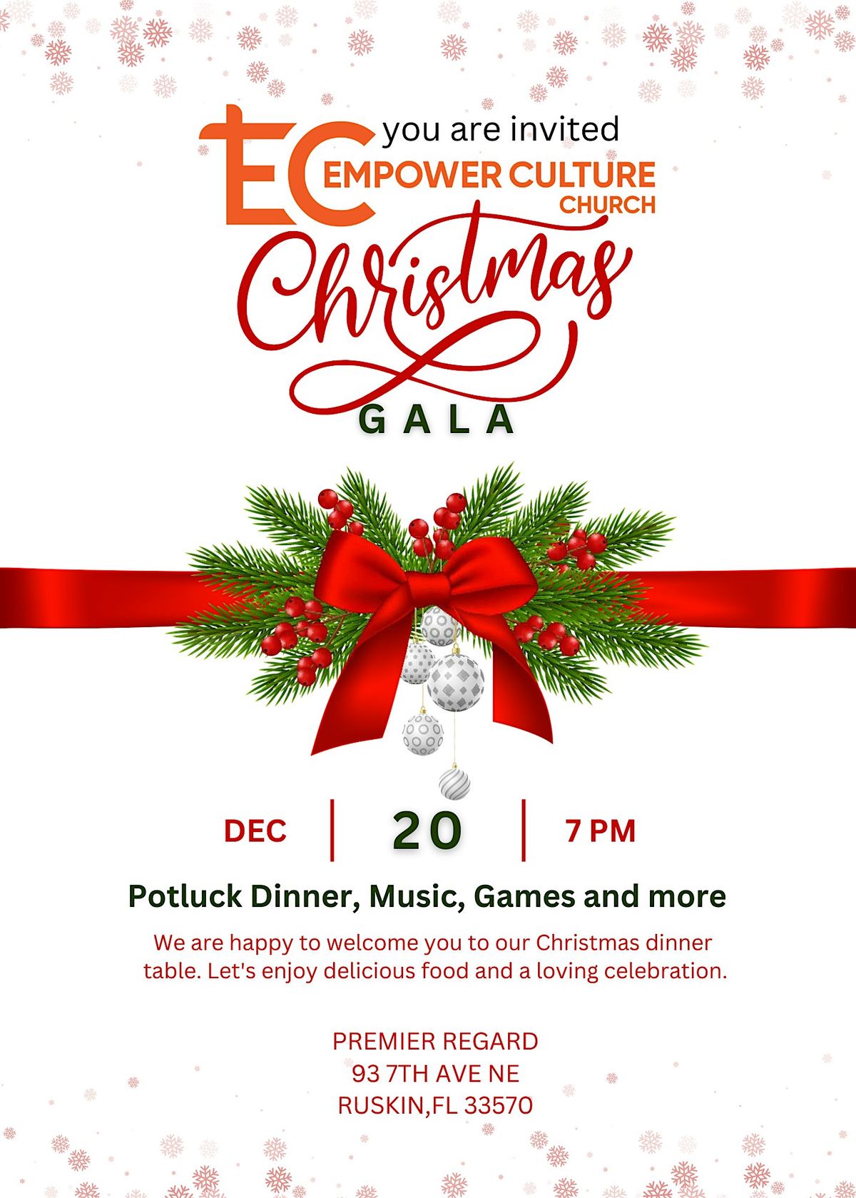 Empower Culture Church Christmas Gala, Premier Regard Event Space (PRE ...