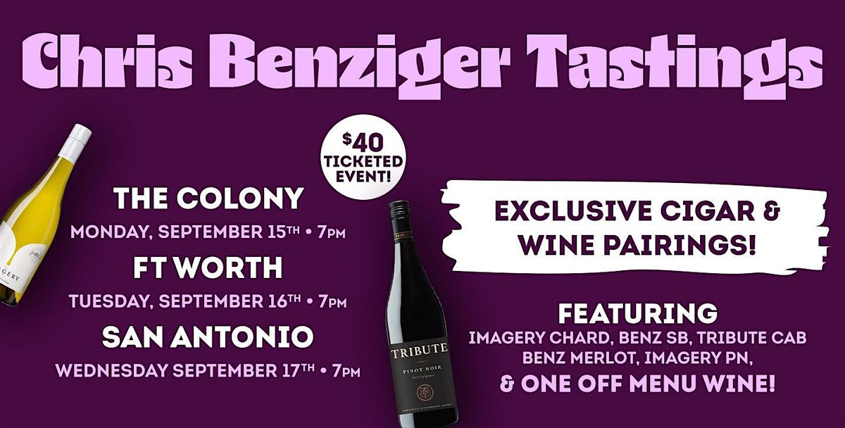 Chris Benziger Tastings at Cigars International Colony, Cigars ...
