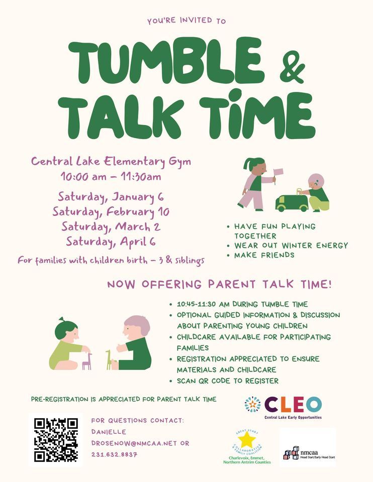 Tumble & Talk Time, Central Lake Public School, 6 January 2024 | AllEvents