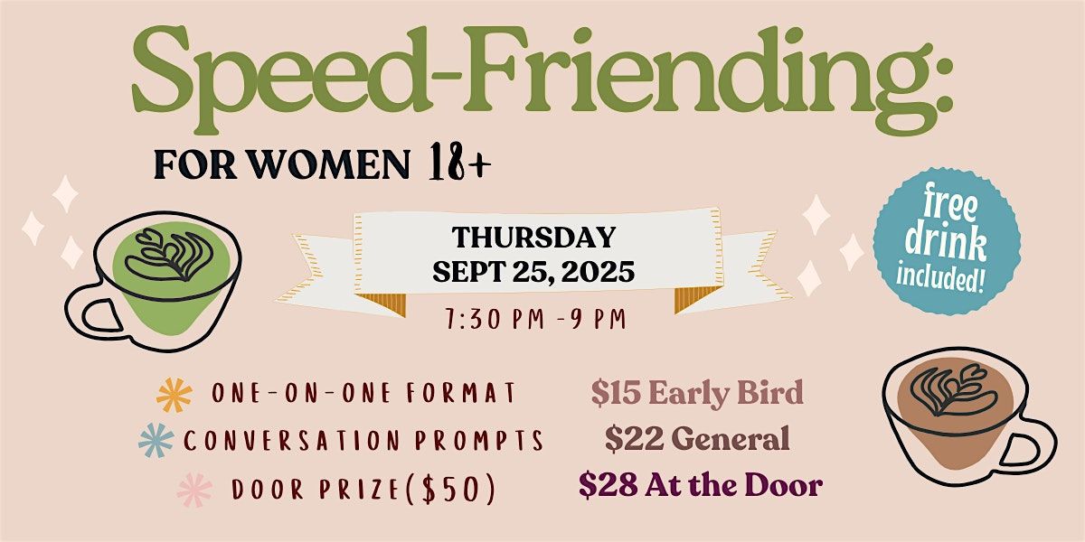 Speed Friending: One-On-One, 10370 Whyte Ave NW, Edmonton, 25 September ...
