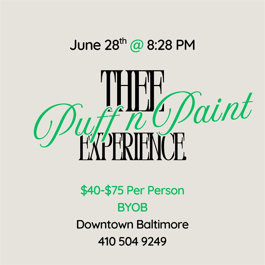 An Exclusive Sip, Puff n Paint Experience @ Baltimores BEST Art Gallery ...