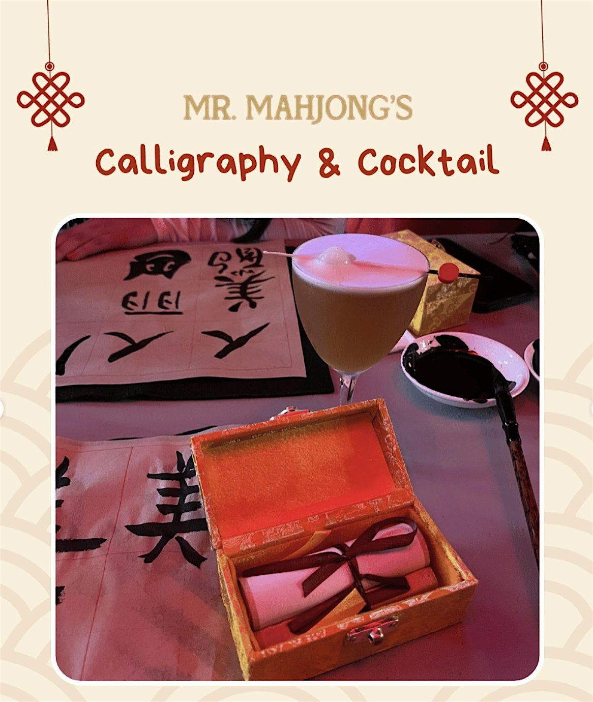 Calligraphy & Cocktails with Jojo Liu at Mr. Mahjongs, Mr. Mahjong’s ...