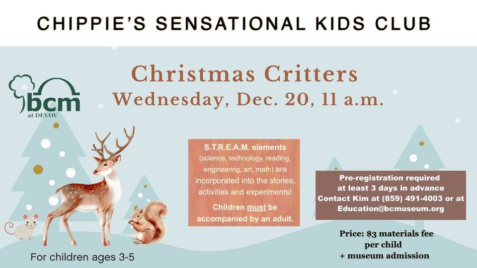 Chippies Sensational Kids Club: Christmas Critters, Behringer-Crawford ...