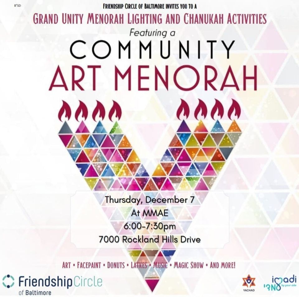 Community Art Menorah and Chanukah Activities!, Moses Montefiore Anshe ...