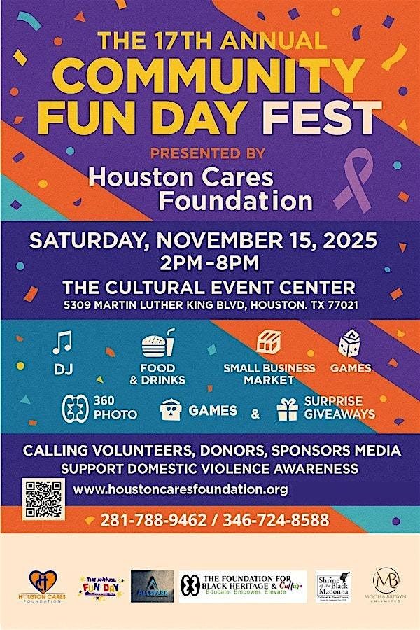 The 17th Annual Community Fun Day Fest in Houston – November 15, 2025 ...