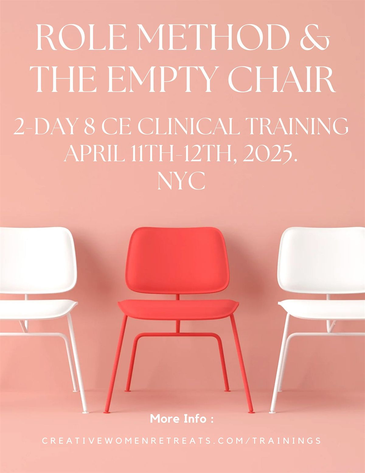 "Role Method & The Empty Chair" 2-Day Clinical Drama Therapy Training ...