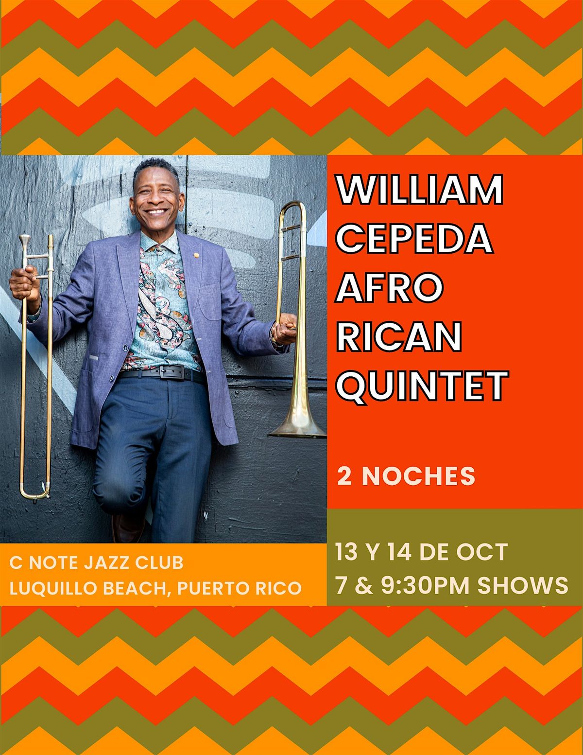 William Cepeda, C Note Jazz Club, Luquillo, 15 February 2025 | AllEvents