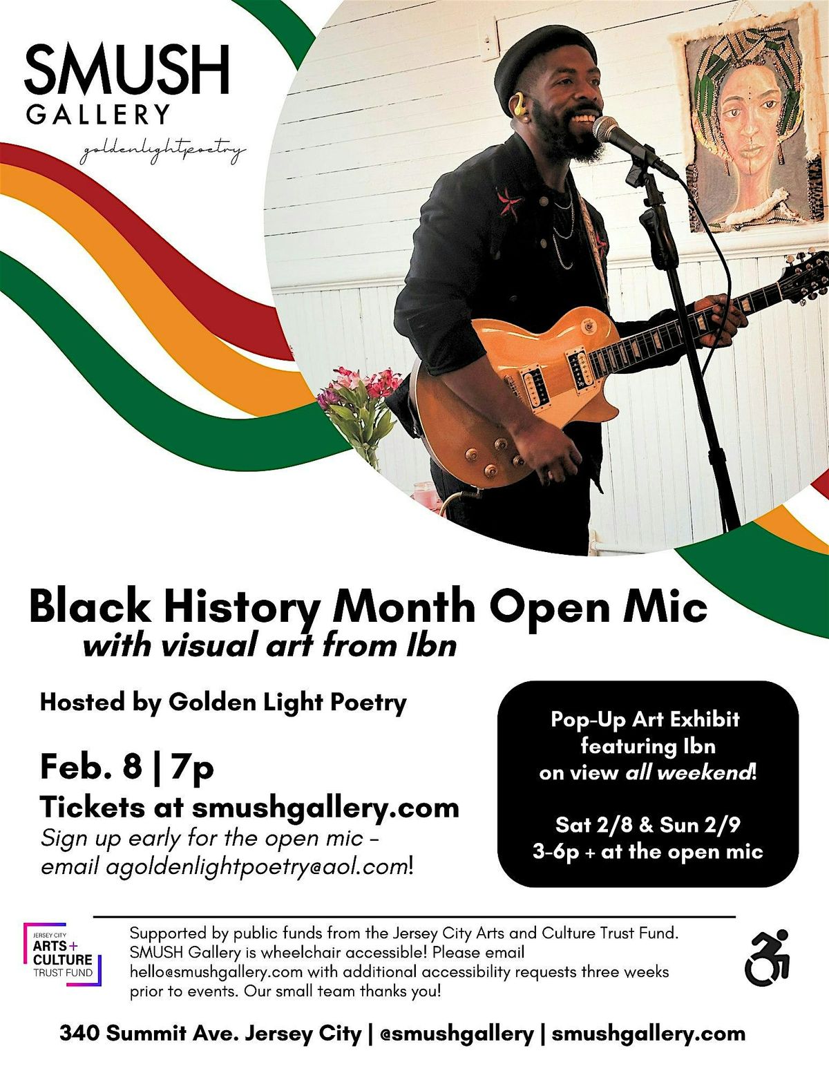 Black History Month Open Mic with visual art from Ibn, Smush Gallery ...