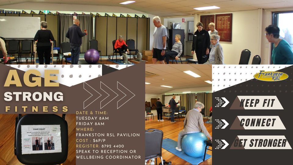 Age Strong Fitness Classes, Frankston RSL, Narre Warren, 8 December ...