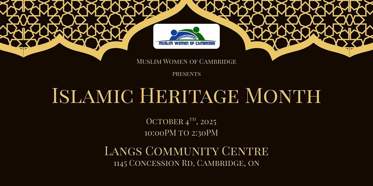 Islamic Heritage Month, Langs, Cambridge, 4 October 2025 | AllEvents