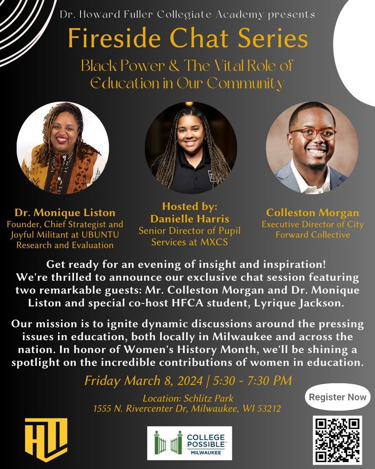 Fireside Chat Part II, 1555 N. Rivercenter Dr, Milwaukee, WI 53212, March 8 2024 | AllEvents.in