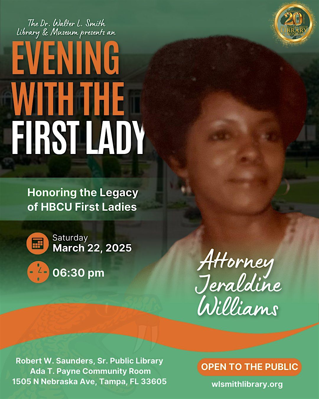 An Evening with the First Lady, Robert W. Saunders, Sr. Public Library ...