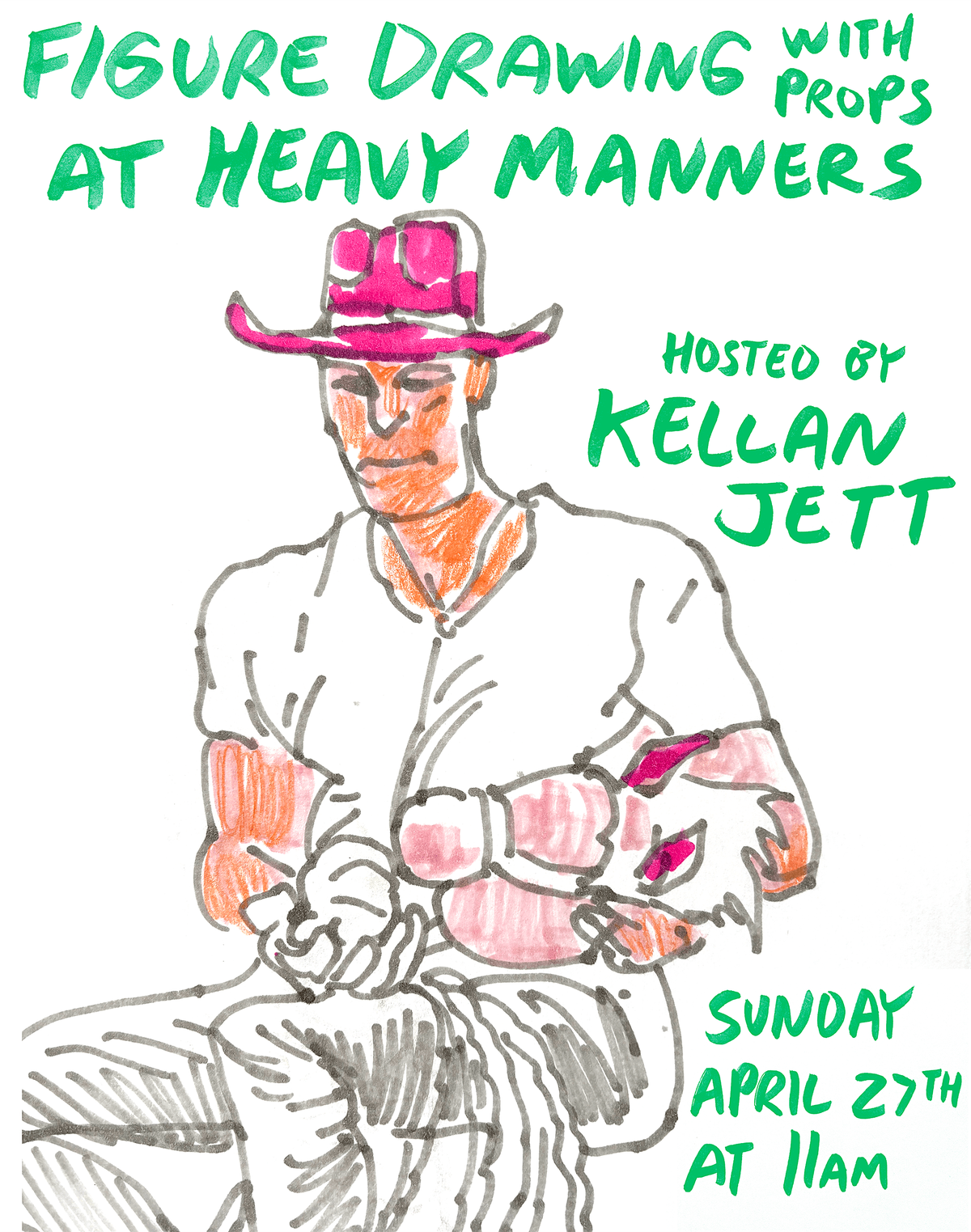 Figure Drawing with Props at Heavy Manners Hosted by Kellan Jett (4/27 ...