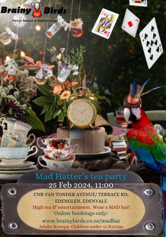 Mad Hatters Tea Party, Brainy Birds, Edenvale, 25 February 2024 | AllEvents