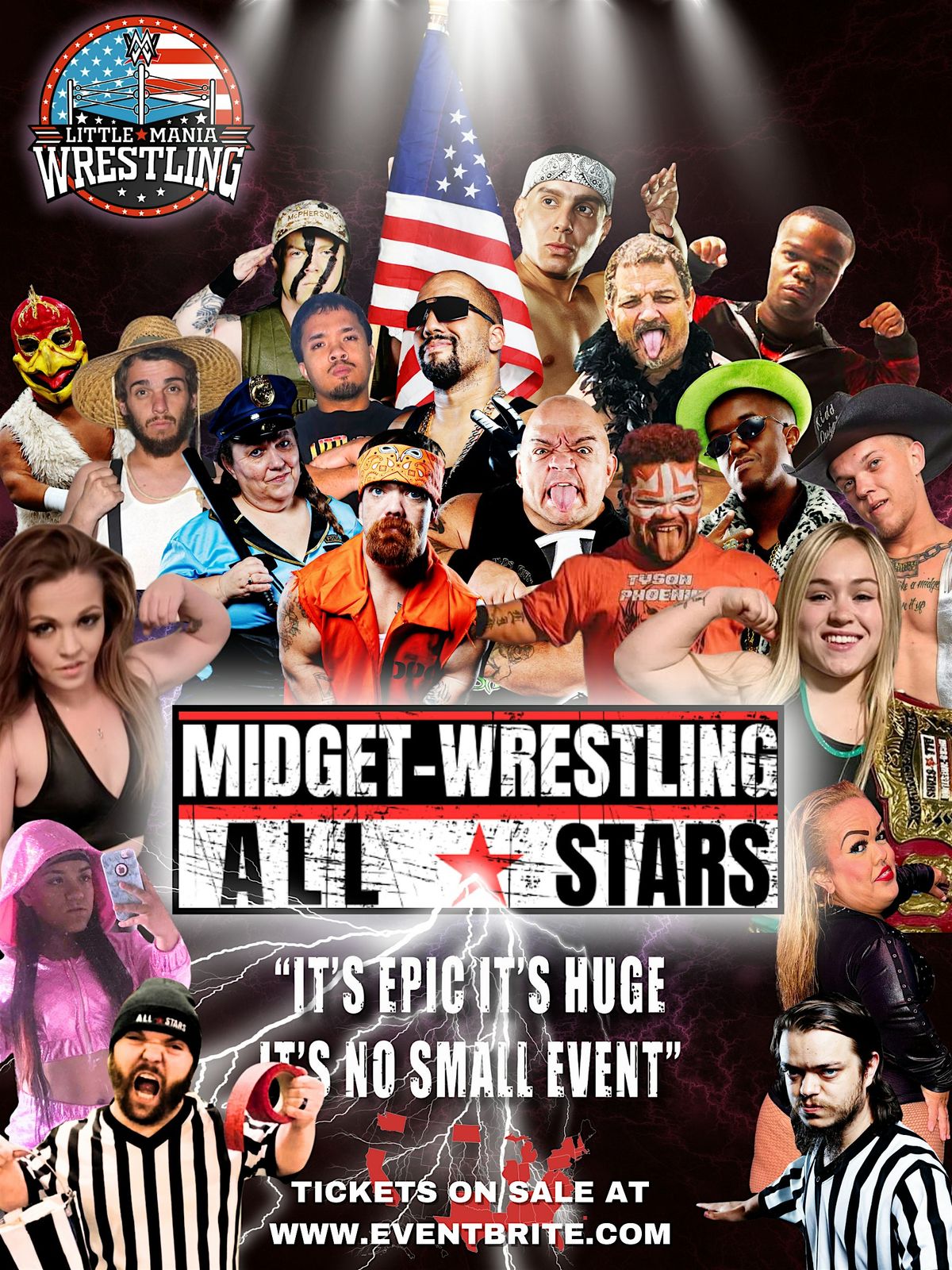 MIDGET-WRESTLING ALL*STARS LIVE! ITS HUGE IN PORTERVILLE, CA!, Pan ...