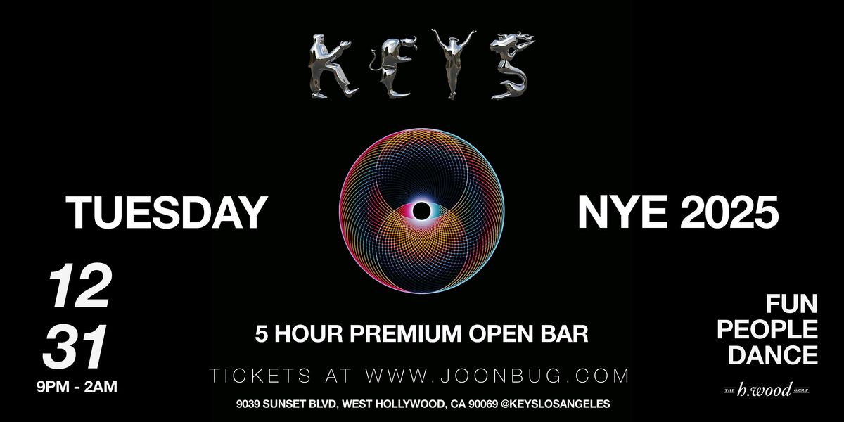 Keys Nightclub New Years 2025 Party! by GET OUT PRESENTS, 9039 Sunset ...