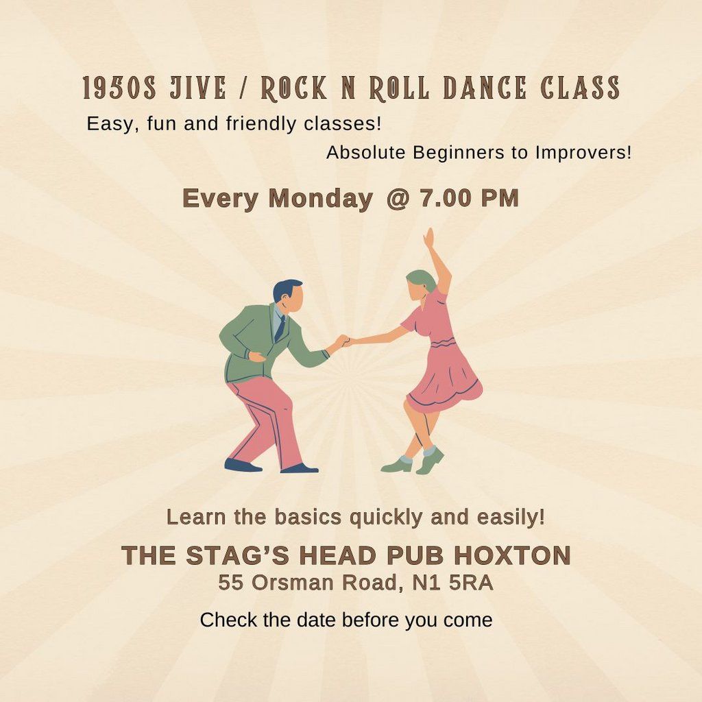 1950s Jive/Rock n Roll Dance Class, The Stags Head Hoxton, Hoxton,, 14 ...