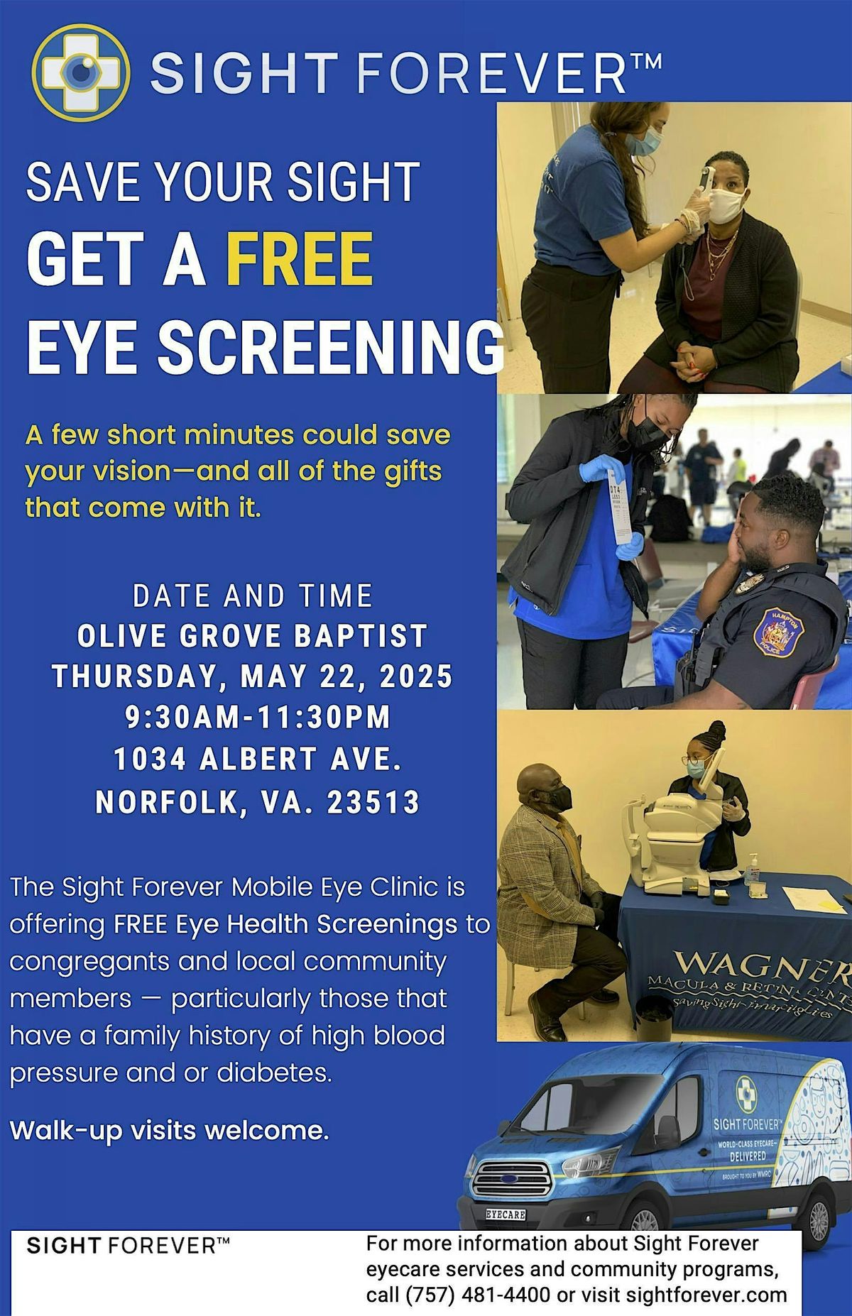FREE EYE SCREENING, Olive Grove Baptist Church (The Grove - Norfolk, VA ...